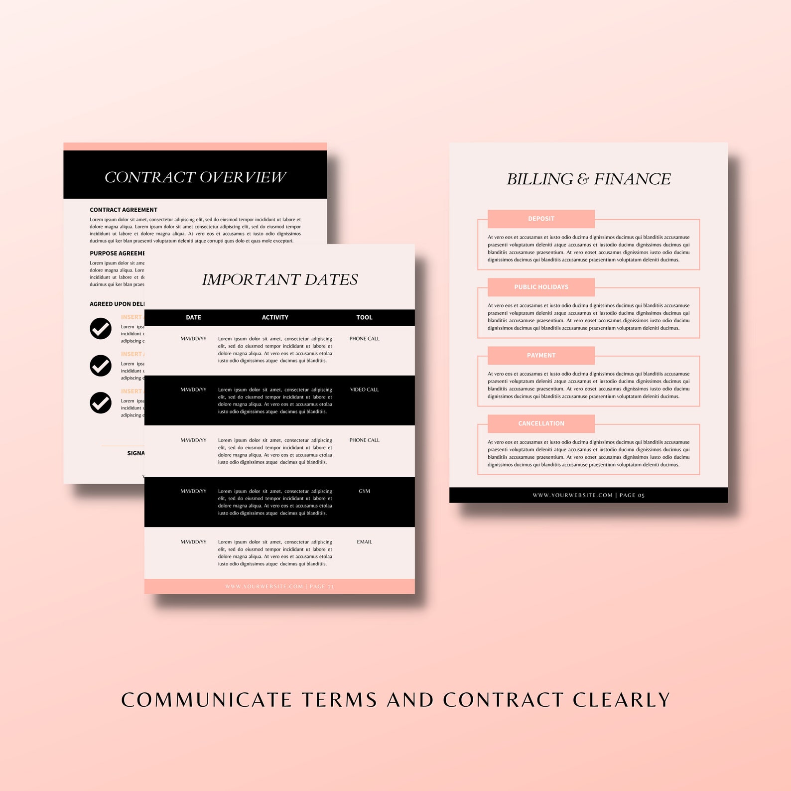 Fitness & Nutrition Client Welcome Pack Template | Fitness Client ...