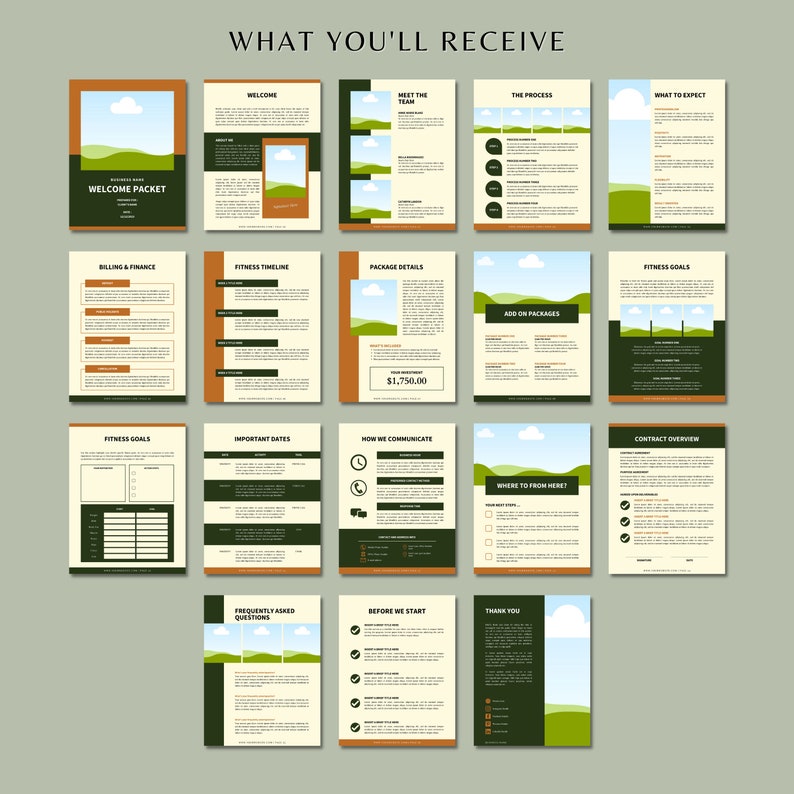 Fitness & Nutrition Client Welcome Pack Template Fitness - Etsy