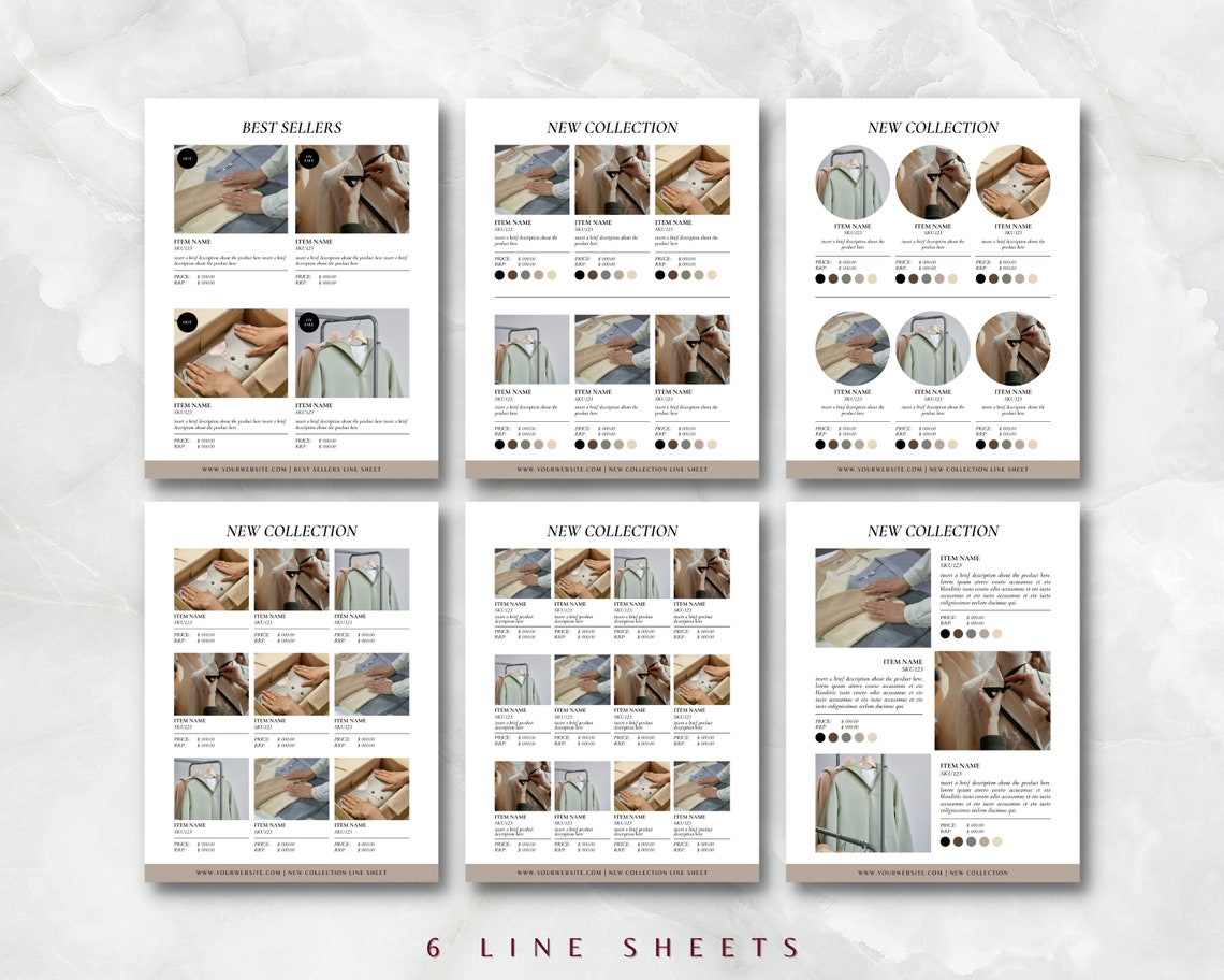 Wholesale Guide Template Line Sheet Canva Template for | Etsy