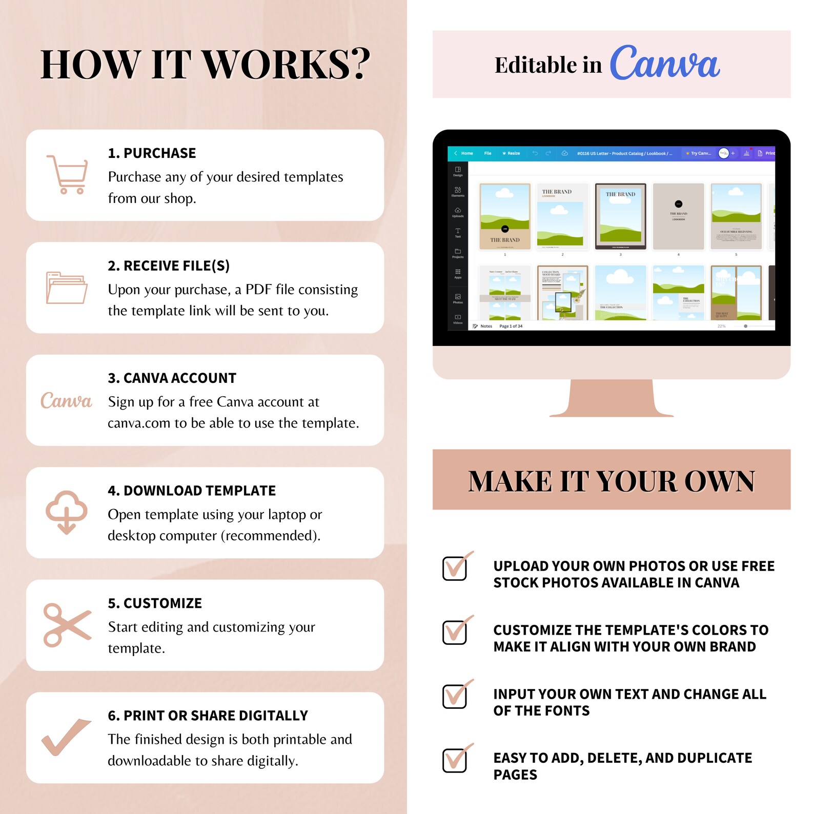 Product Catalog / Lookbook / Gift Guide Template Wholesale - Etsy