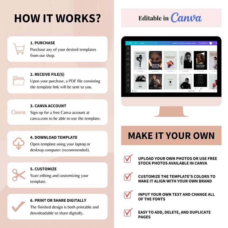 Ebook Template Workbook Template Canva Ebook Template Ebook Canva ...