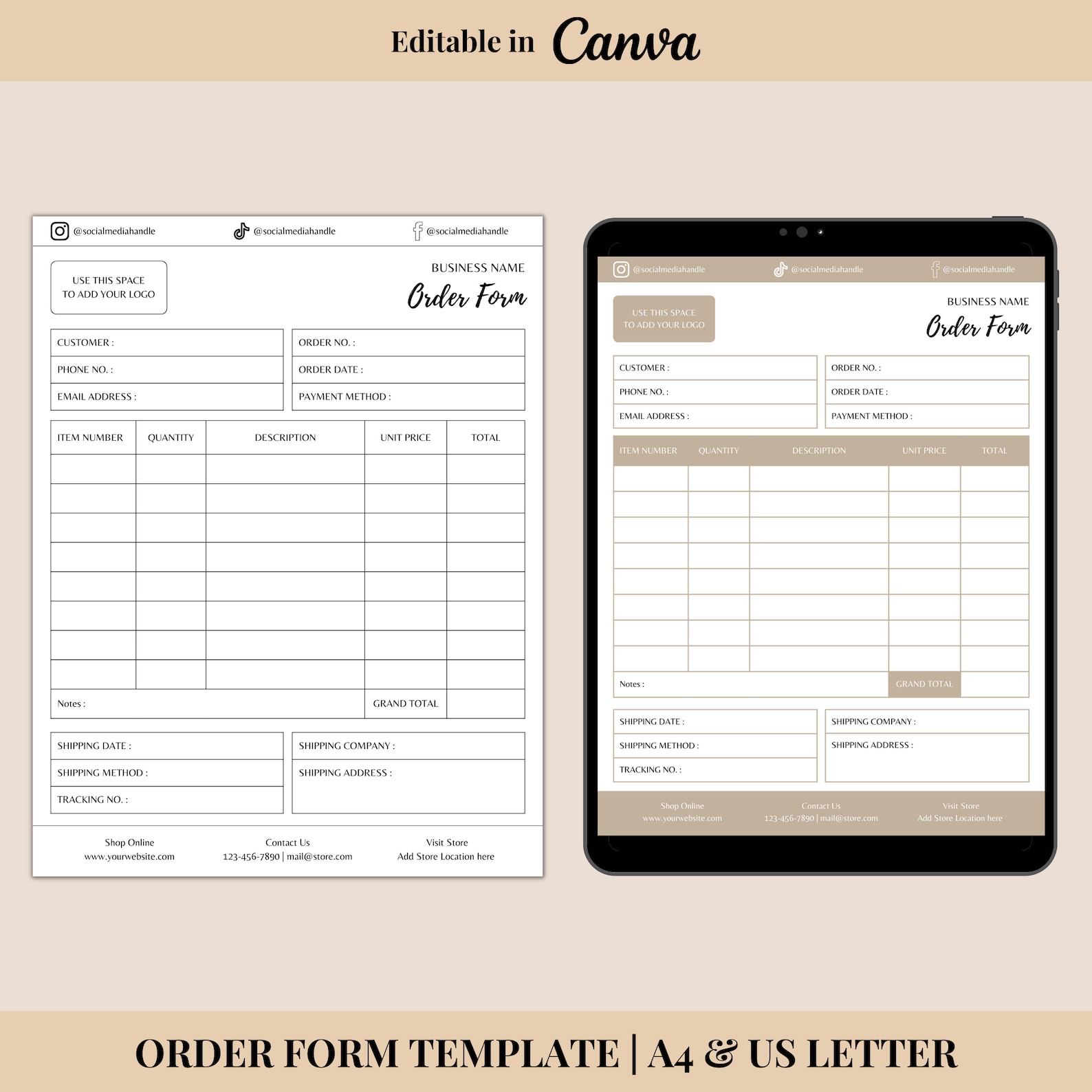 Order Form Template | Order Form Template Printable | Order Form ...