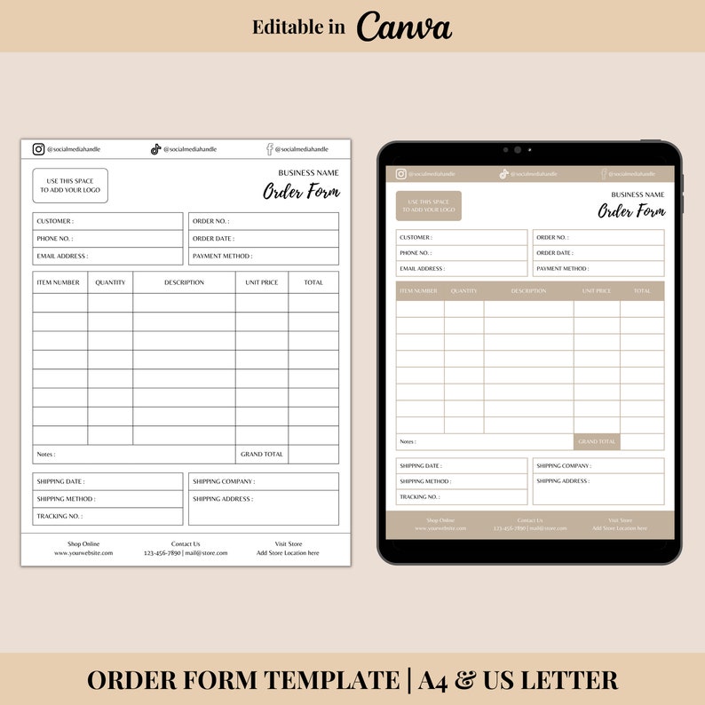 Order Form Template | Order Form Template Printable | Order Form ...