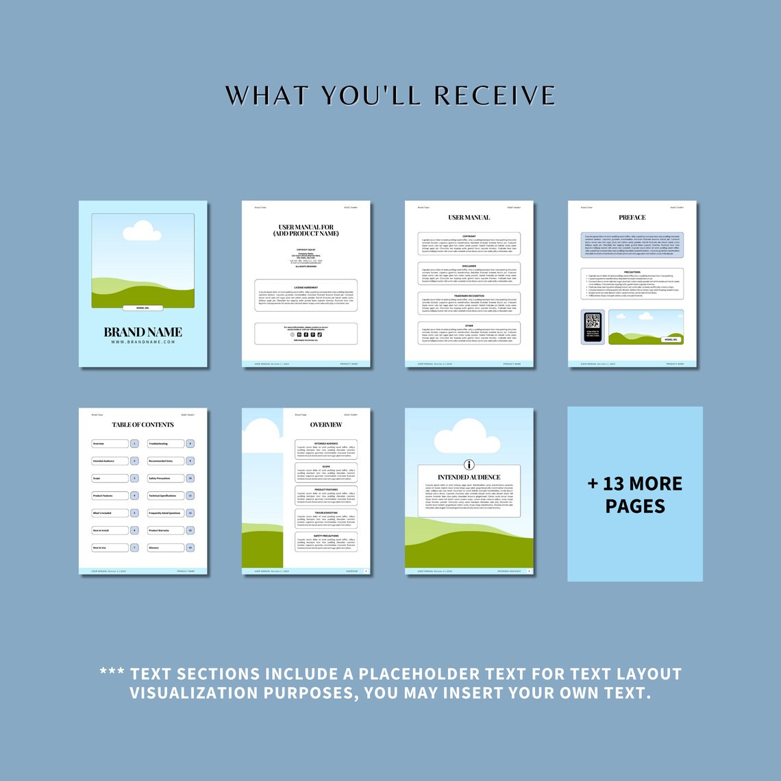 User Guide Template | User Manual Template | Product Instruction Manual ...