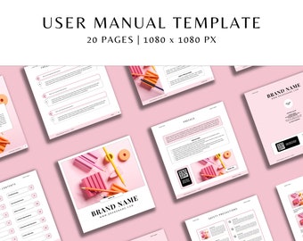 User Manual Template | Product Instruction Manual Template | User Guide ...