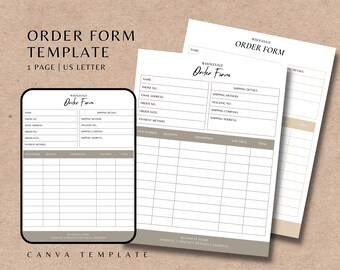 Wholesale Order Form - Etsy