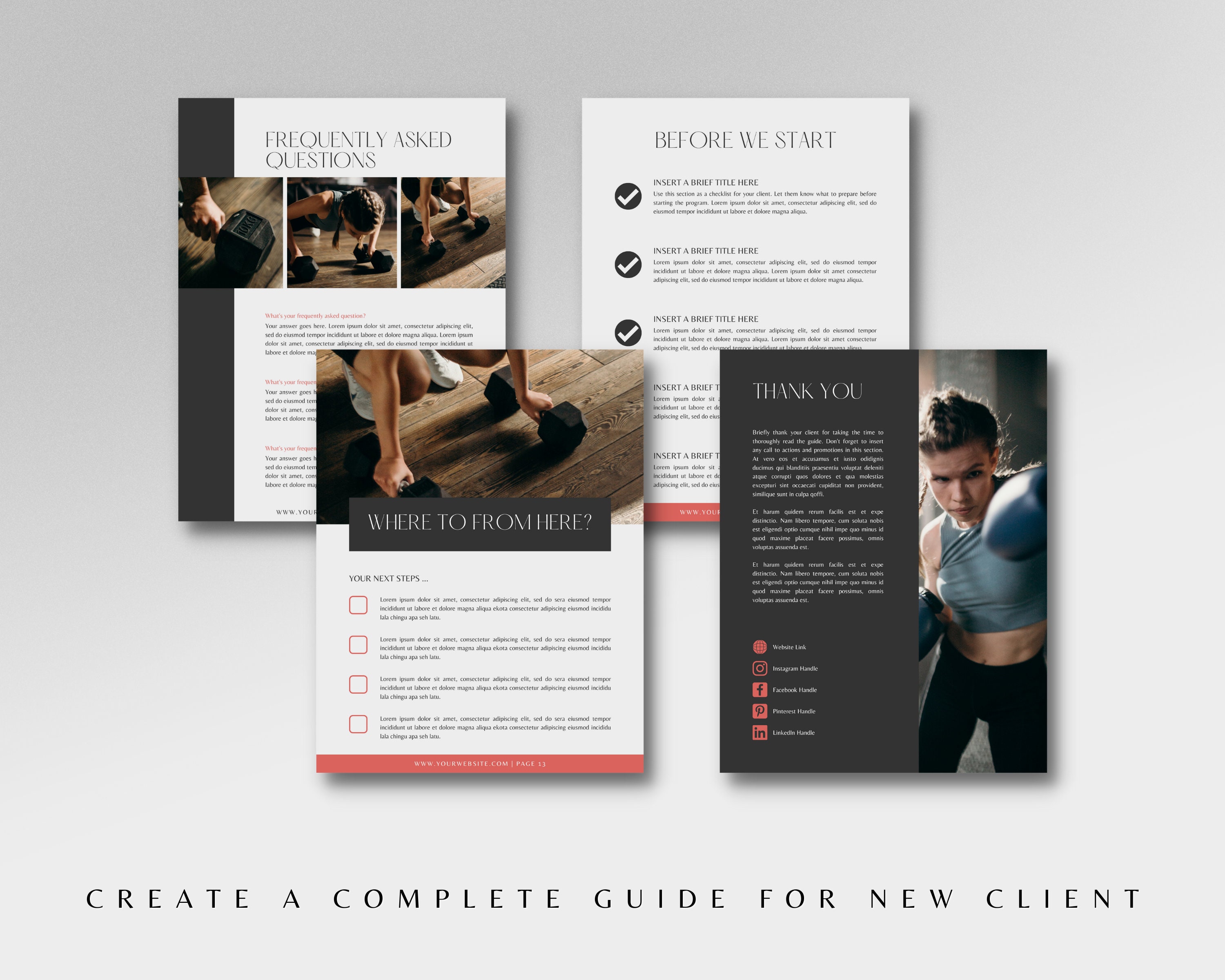 Fitness & Nutrition Client Welcome Pack Template Client - Etsy