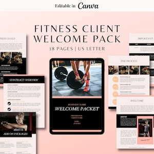 Fitness & Nutrition Client Welcome Pack Template | Fitness Client ...