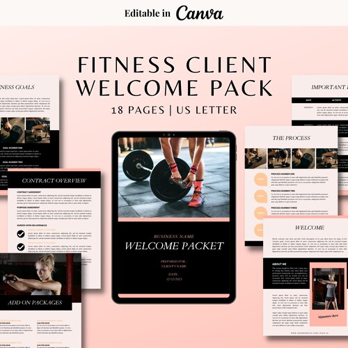 Fitness & Nutrition Client Welcome Pack Template Fitness - Etsy