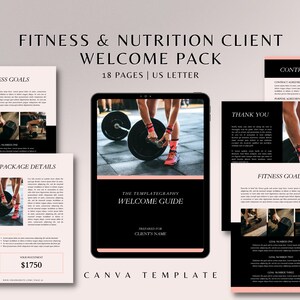 Fitness & Nutrition Client Welcome Pack Template Fitness - Etsy