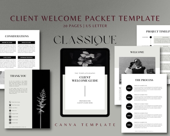Client Welcome Pack Template Welcome Packet Template | Etsy