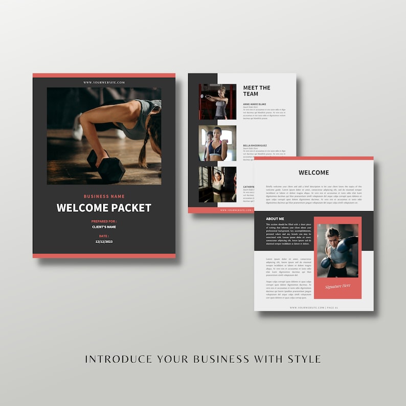 Fitness & Nutrition Client Welcome Pack Template Client - Etsy