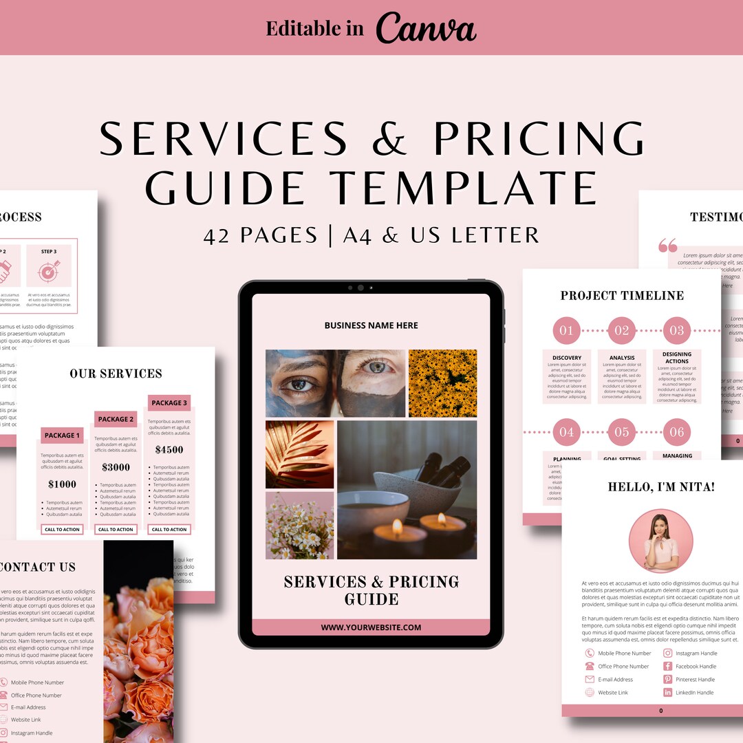 Services & Pricing Portfolio Template Guide Template for Designer ...