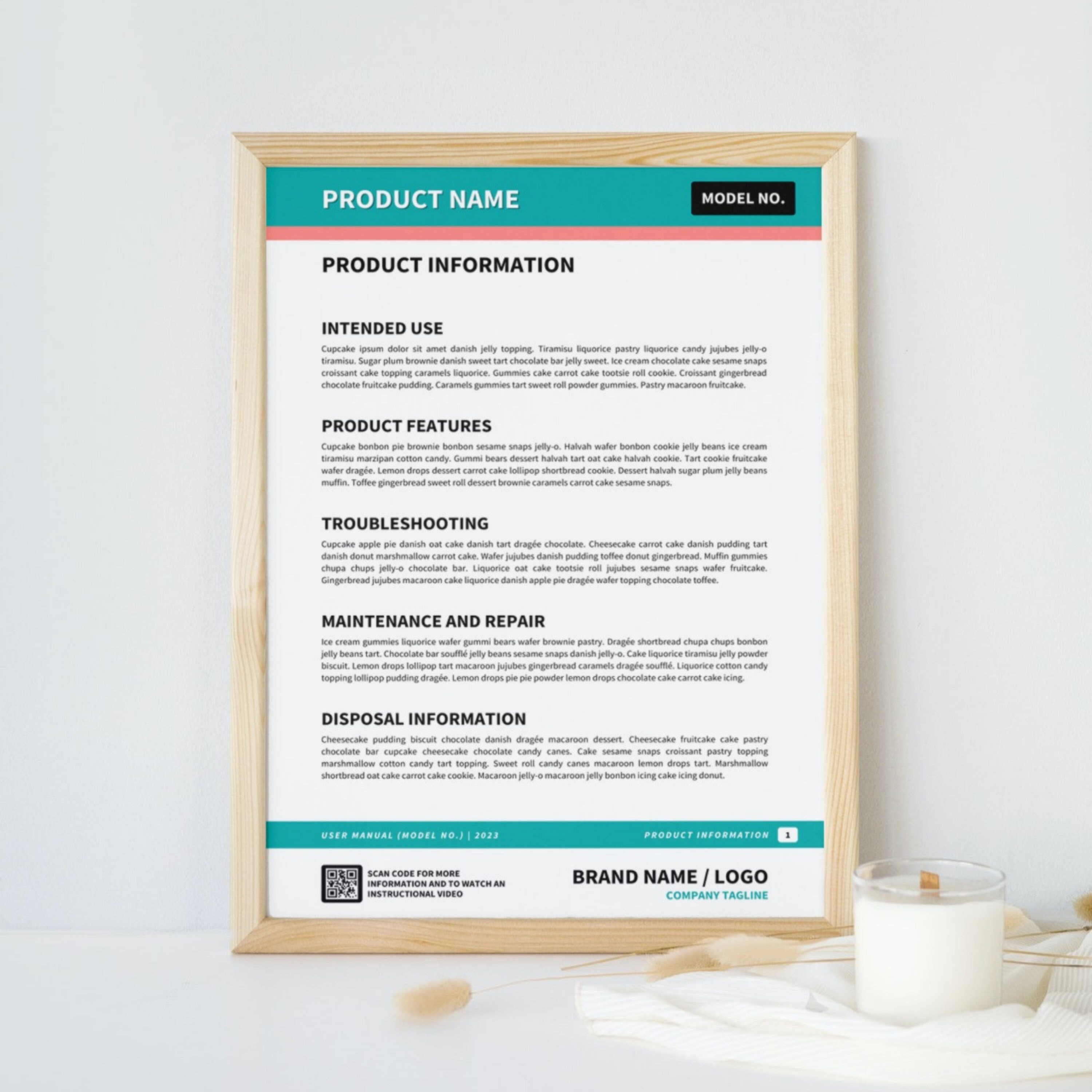 User Manual Template Product Instruction Manual Template User Guide ...