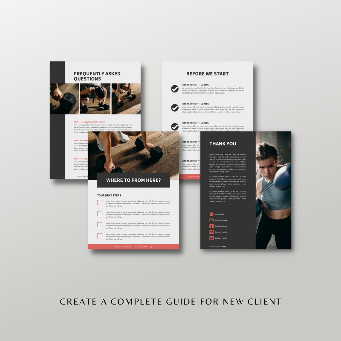 Fitness & Nutrition Client Welcome Pack Template | Client Onboarding ...