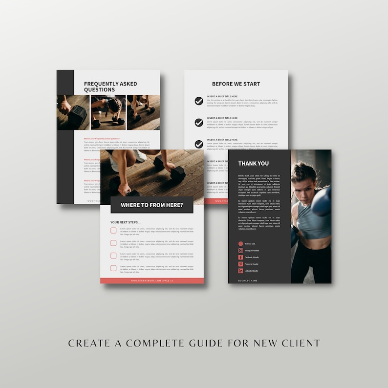 Fitness & Nutrition Client Welcome Pack Template Client - Etsy