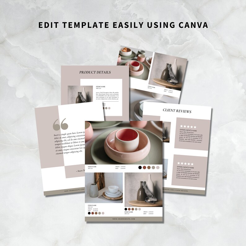 Wholesale Guide Template Line Sheet Template for Wholesale - Etsy