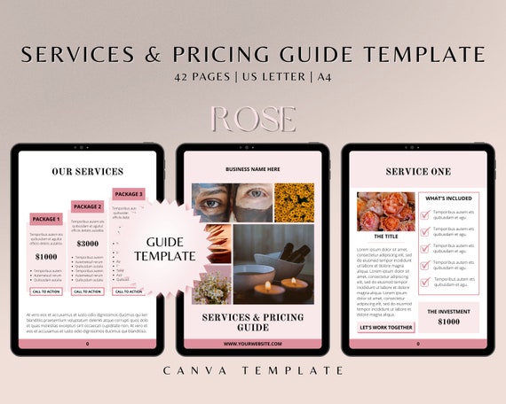 Services & Pricing Portfolio Template Guide Template for - Etsy