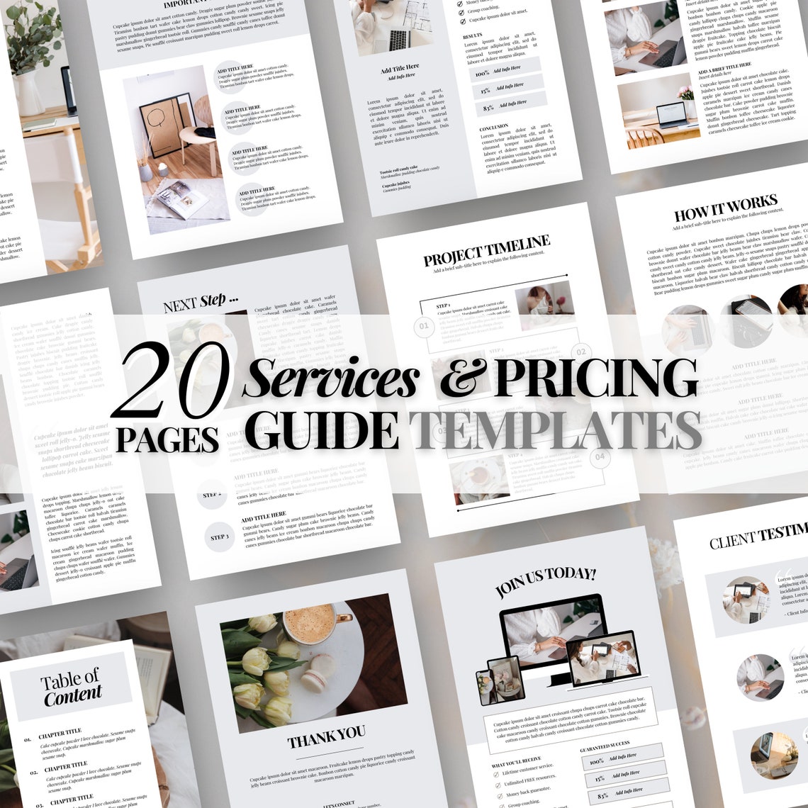 Services Pricing Guide Template New Client Welcome Template Coaching ...