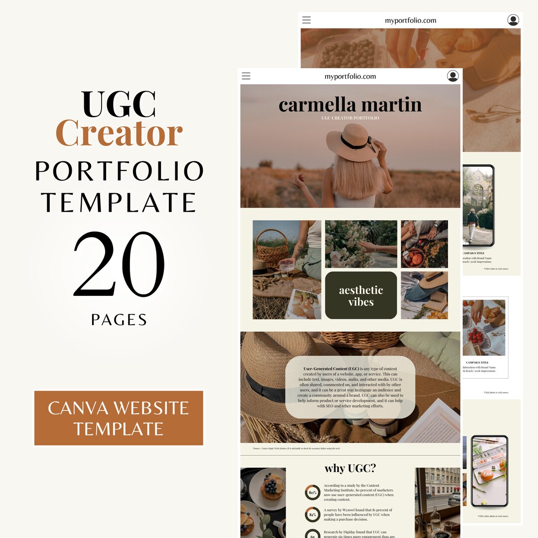 UGC Template | UGC Portfolio Template | UGC Portfolio | Pretty Ugc ...