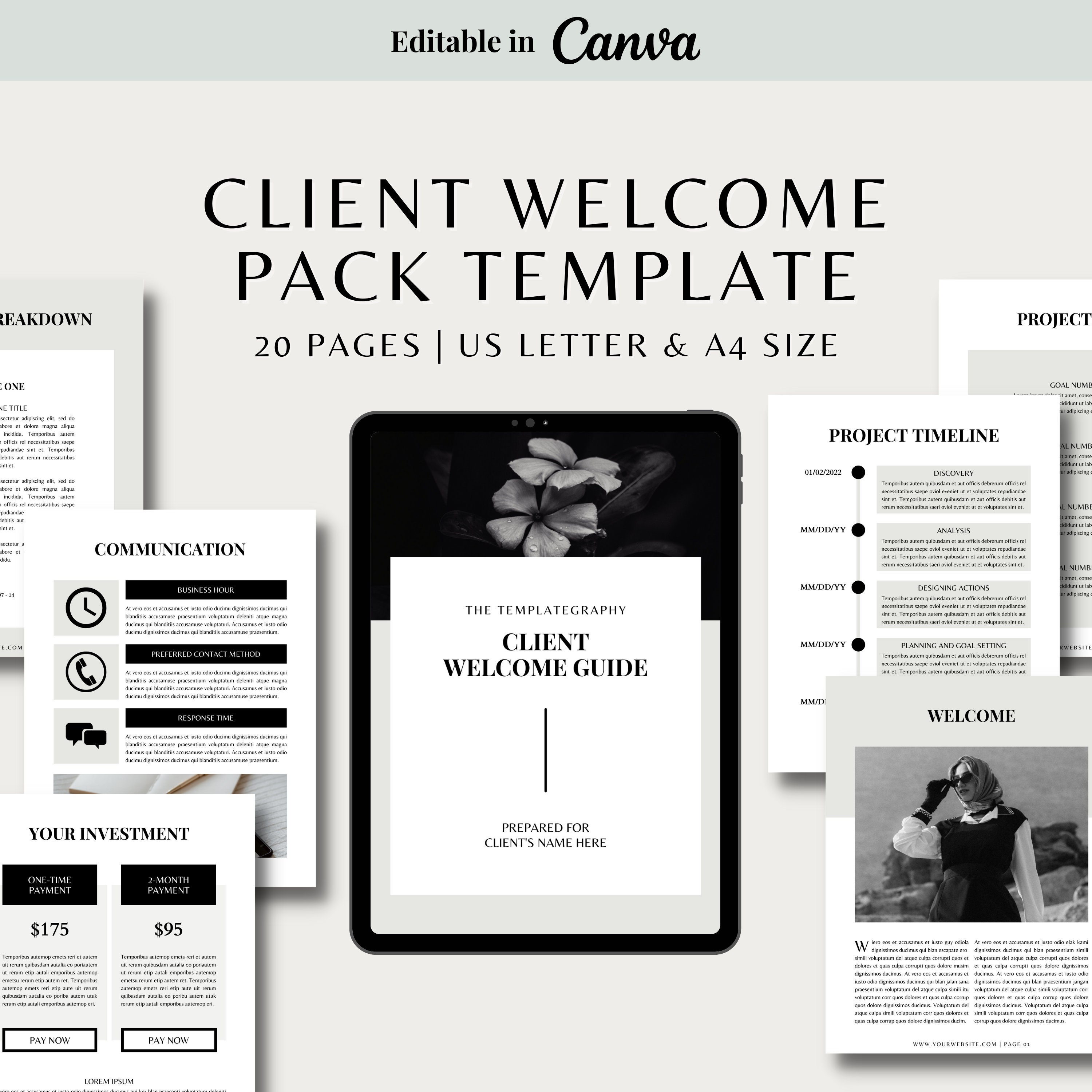 Client Welcome Pack Template | Welcome Packet Template | Client Guide ...