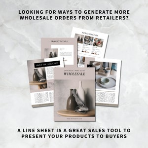 Wholesale Guide Template Line Sheet Template for Wholesale - Etsy