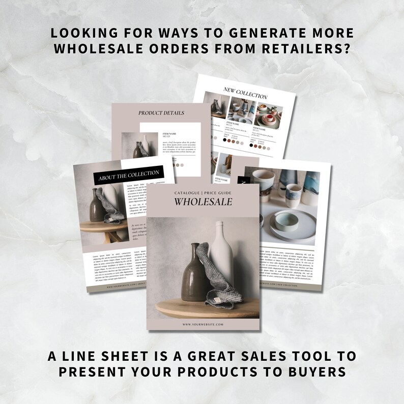 Wholesale Guide Template Line Sheet Template for Wholesale - Etsy