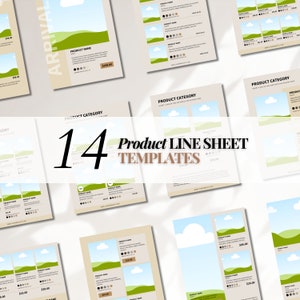 Line Sheet Template | Wholesale Line Sheet | Fashion Catalog Template ...