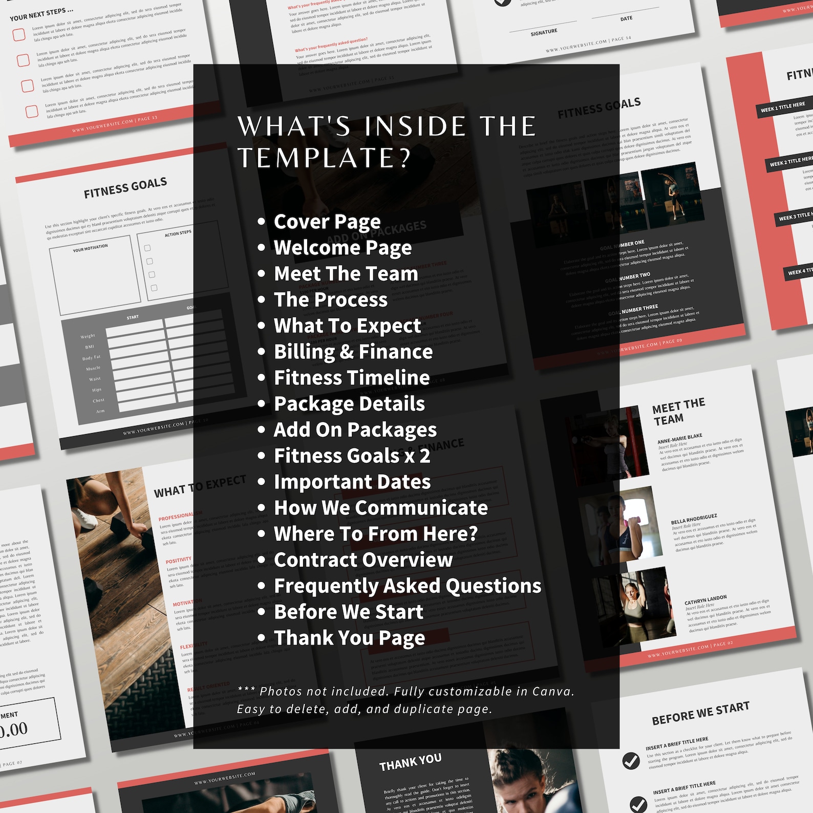 Fitness & Nutrition Client Welcome Pack Template | Client Onboarding ...