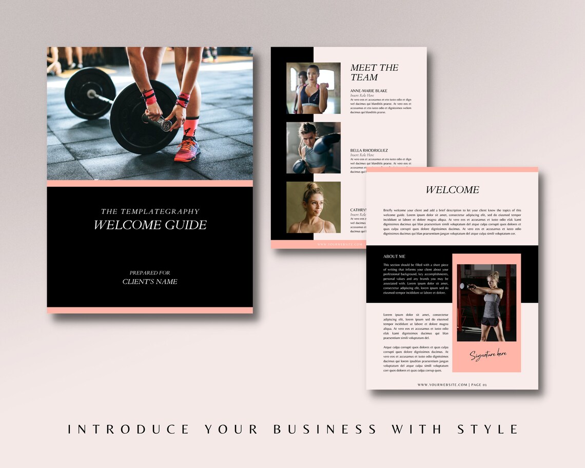 Fitness & Nutrition Client Welcome Pack Template Fitness - Etsy