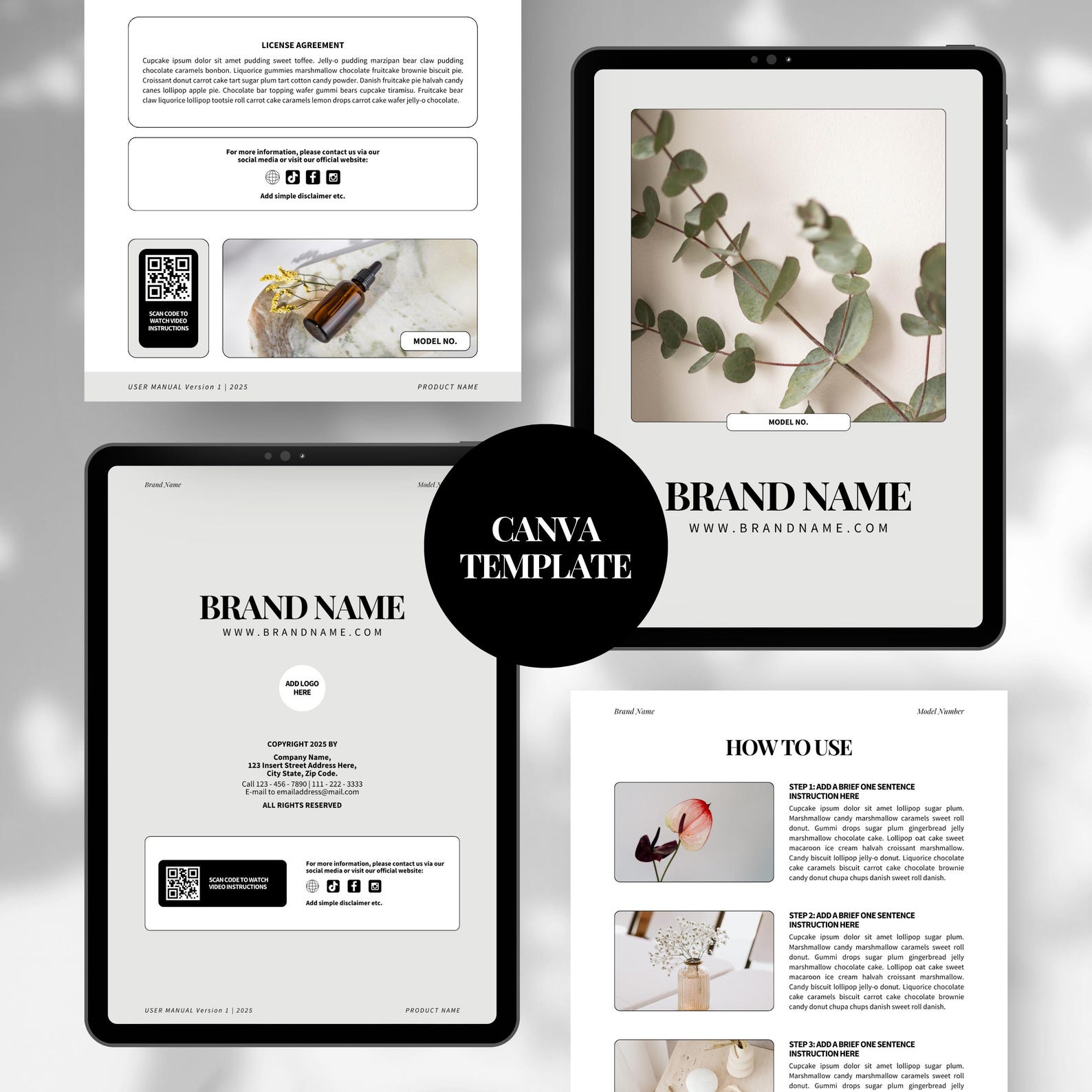 Product Instruction Manual Template | User Manual Template | User Guide ...