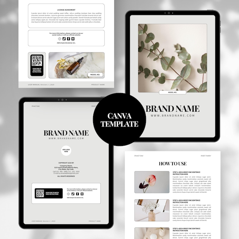 User Manual Template | User Guide Template | Product Instruction Manual ...