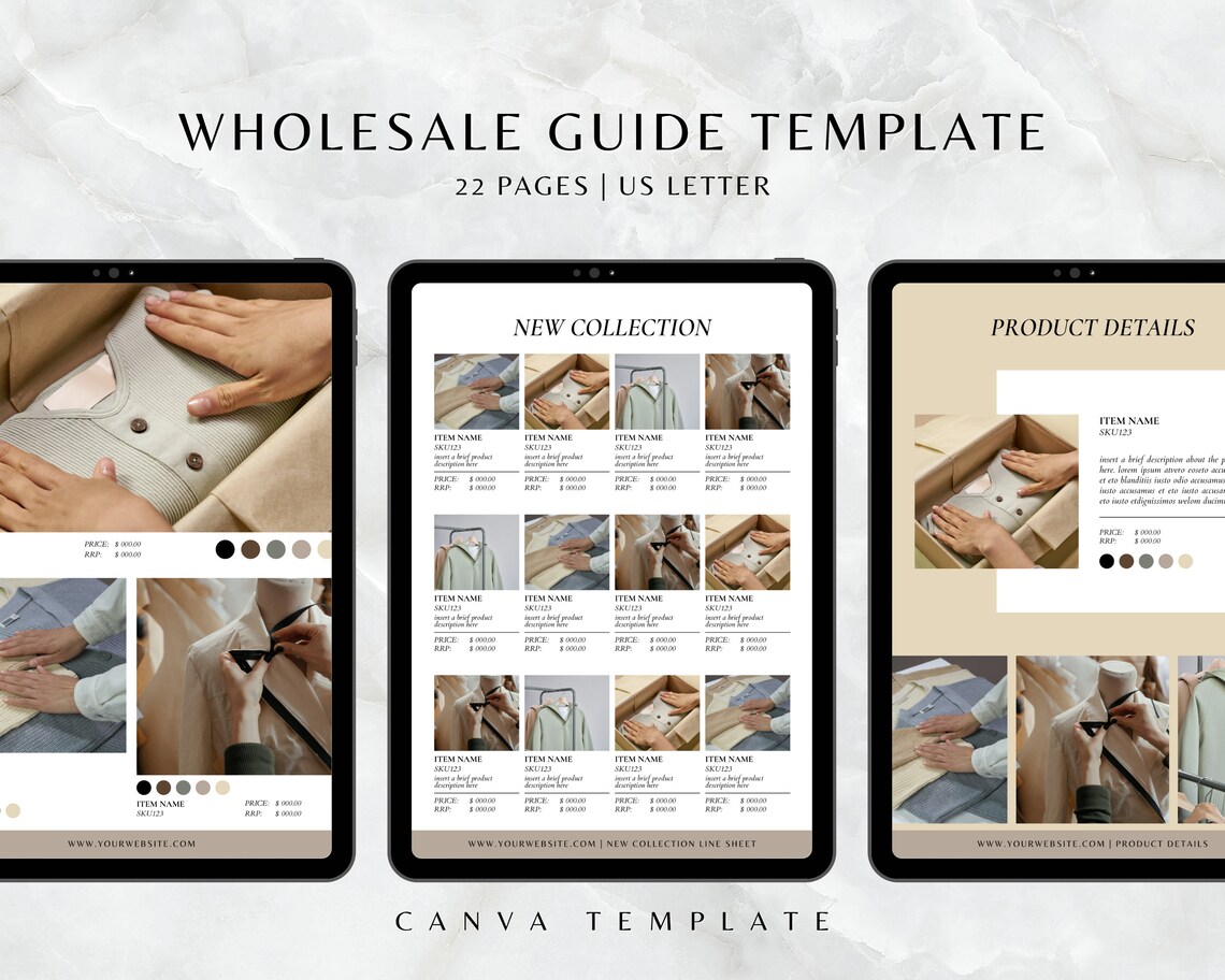 Wholesale Guide Template Line Sheet Template for Wholesale - Etsy