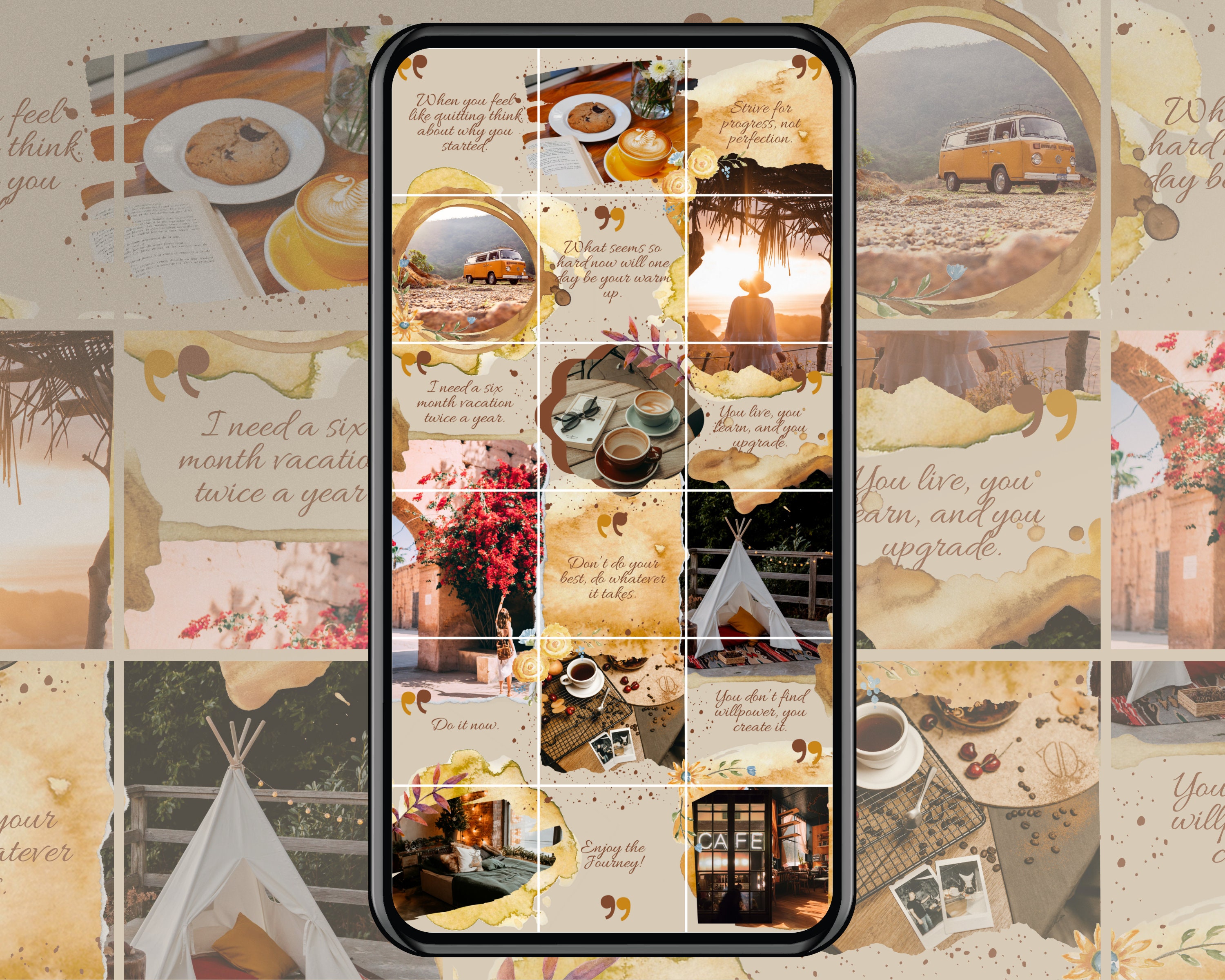 Instagram Puzzle Feed Template IG Puzzle Feed Canva - Etsy