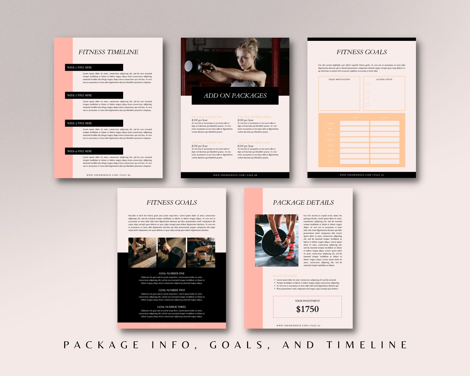 Fitness & Nutrition Client Welcome Pack Template Fitness - Etsy