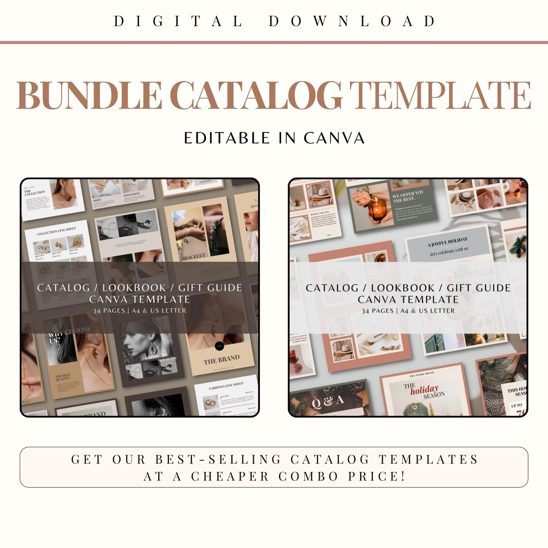 BUNDLE TEMPLATE Product Catalog Template | Lookbook Template | Gift ...