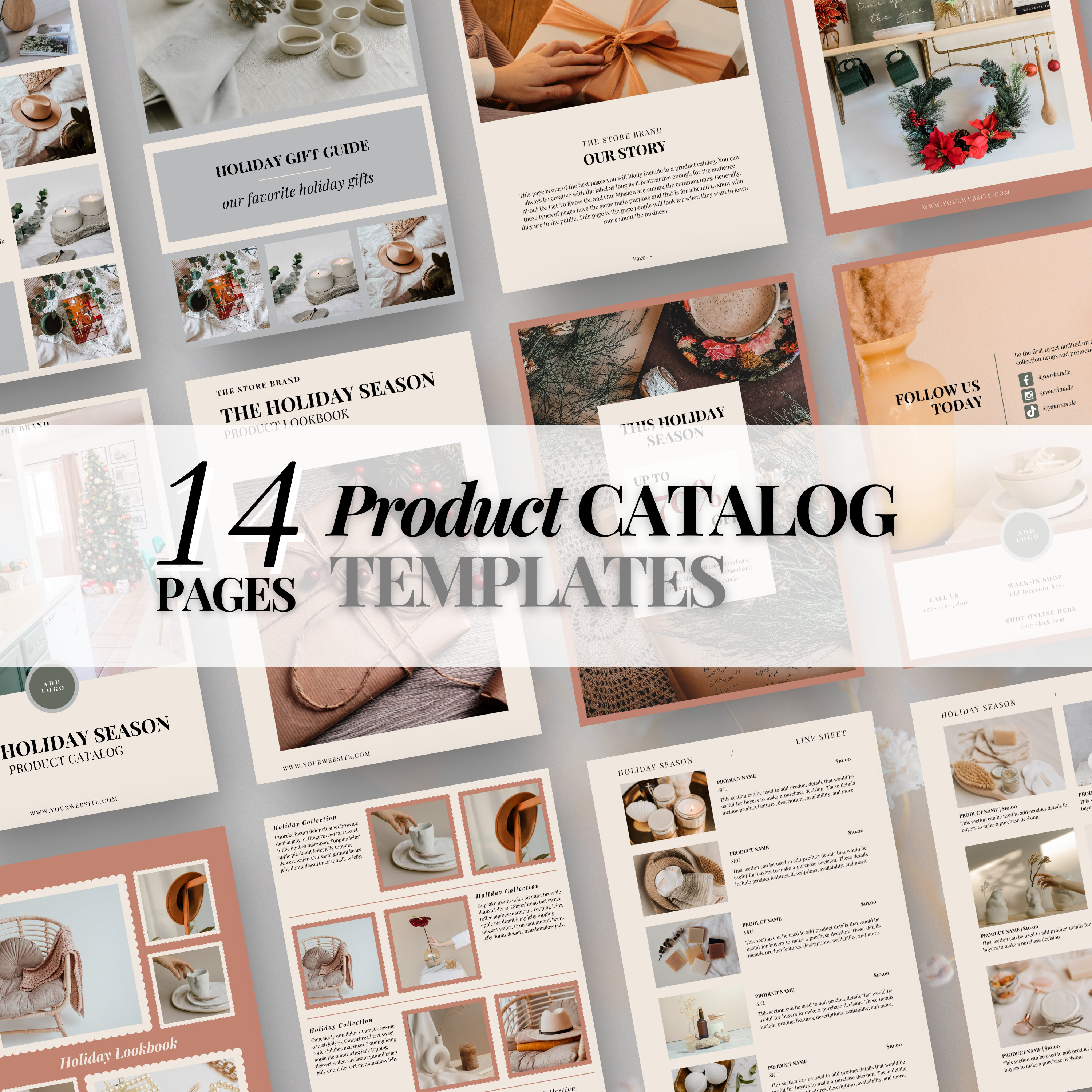 Product Catalog | Lookbook | Gift Guide Template | Editable Canva ...