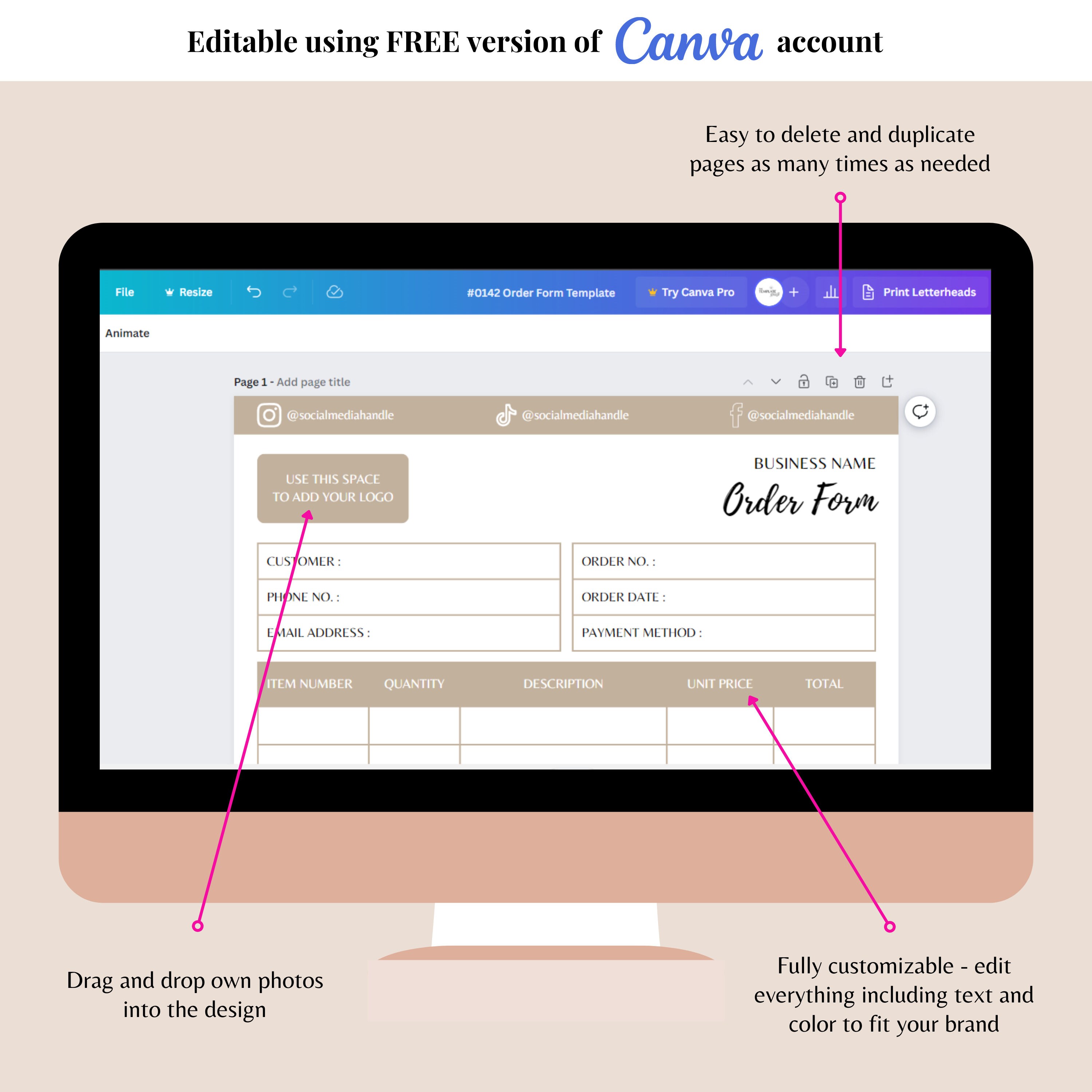 Order Form Template Order Form Template Printable Order Form Template ...