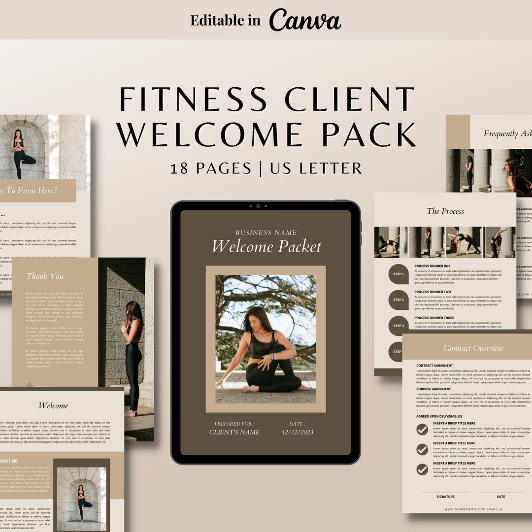 Fitness & Nutrition Client Welcome Pack Template Fitness Client ...