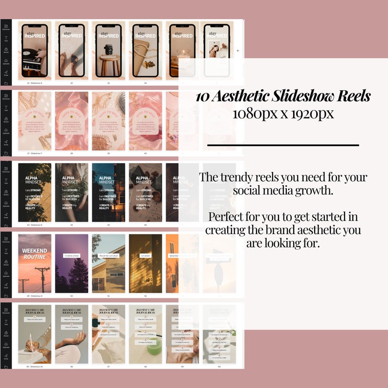 Instagram Reels Templates | Aesthetic Slideshow Reels Template ...