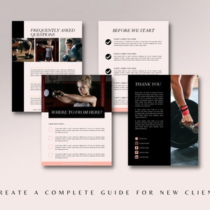 Fitness & Nutrition Client Welcome Pack Template Fitness - Etsy
