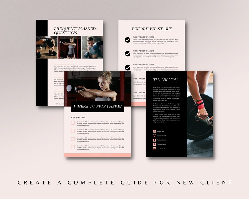 Fitness & Nutrition Client Welcome Pack Template Fitness - Etsy