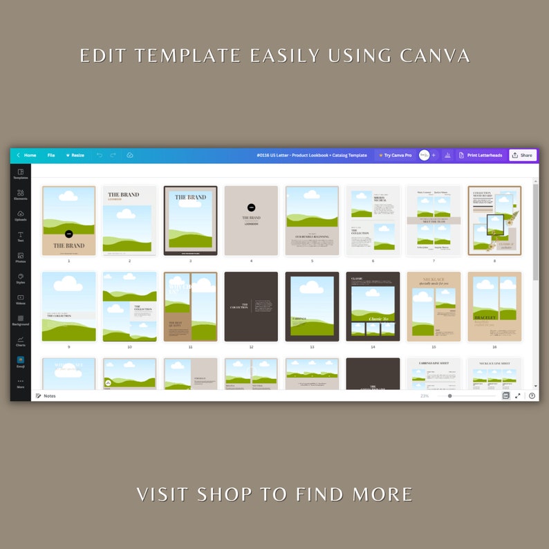 Product Catalog / Lookbook / Gift Guide Template Wholesale - Etsy