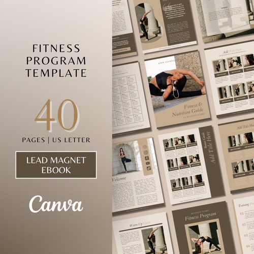 Fitness Ebook Template Fitness Program Planner Fitness - Etsy