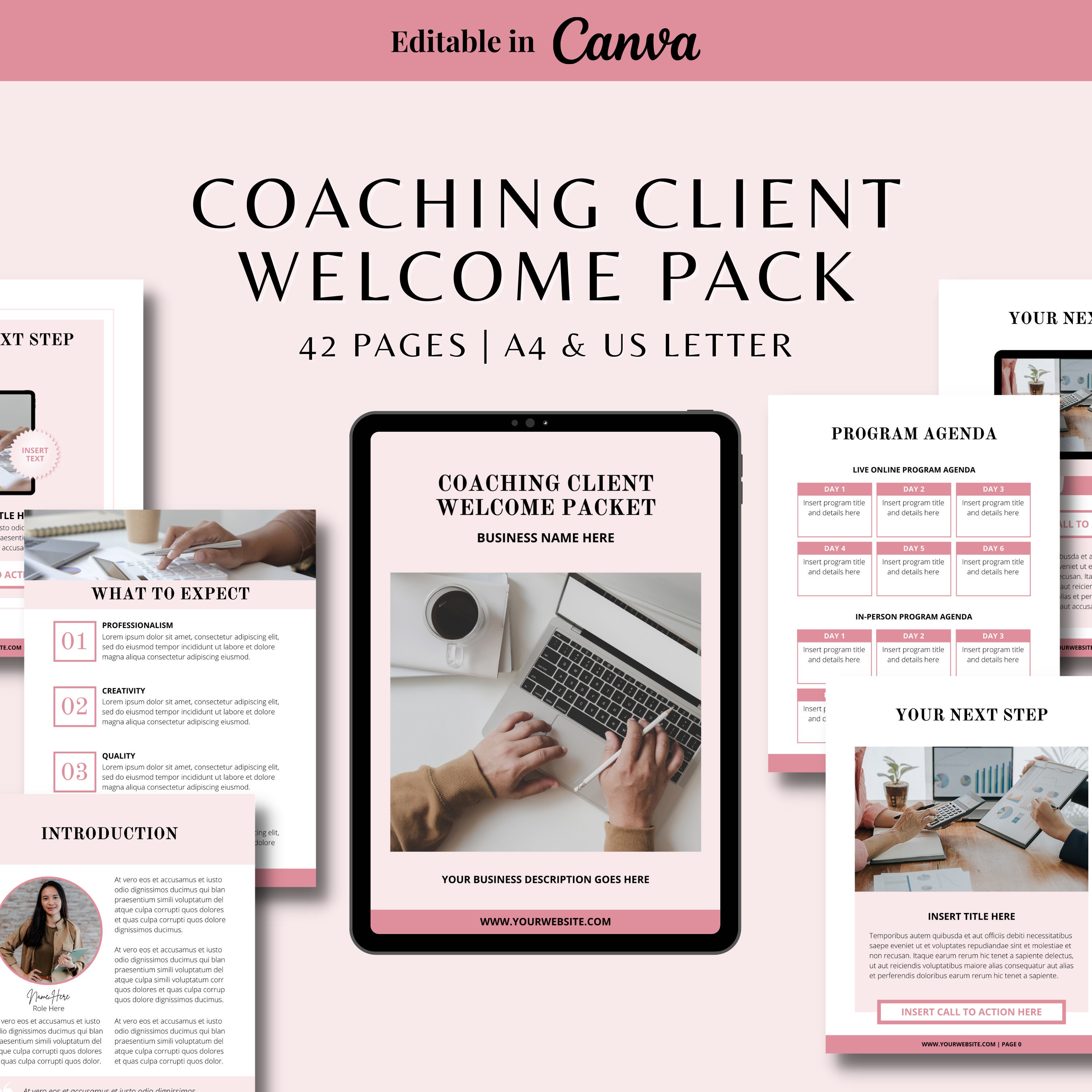 Coaching Client Welcome Packet Template | Coaching Client Onboarding ...