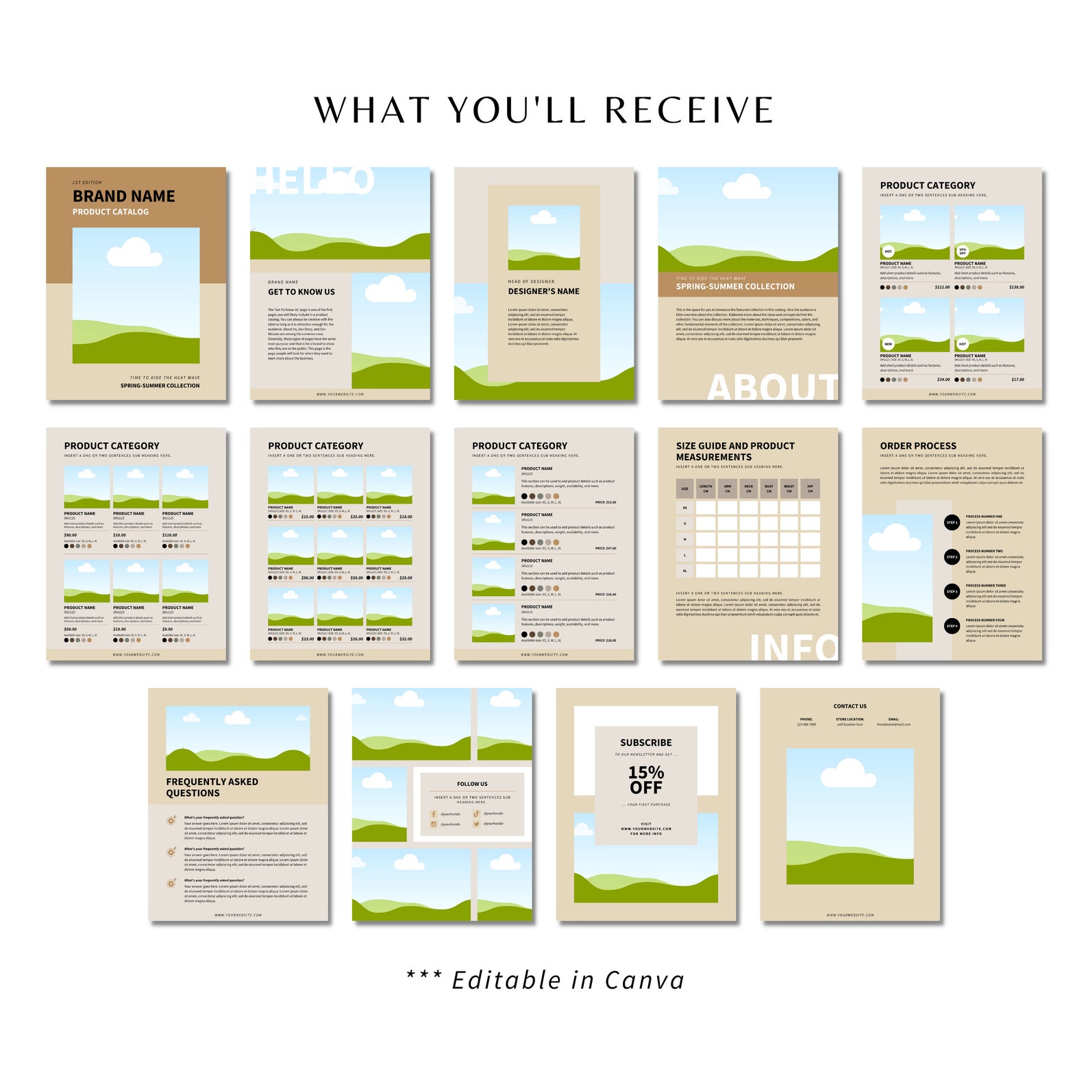 Wholesale Line Sheet Template Wholesale Product Catalog Template ...