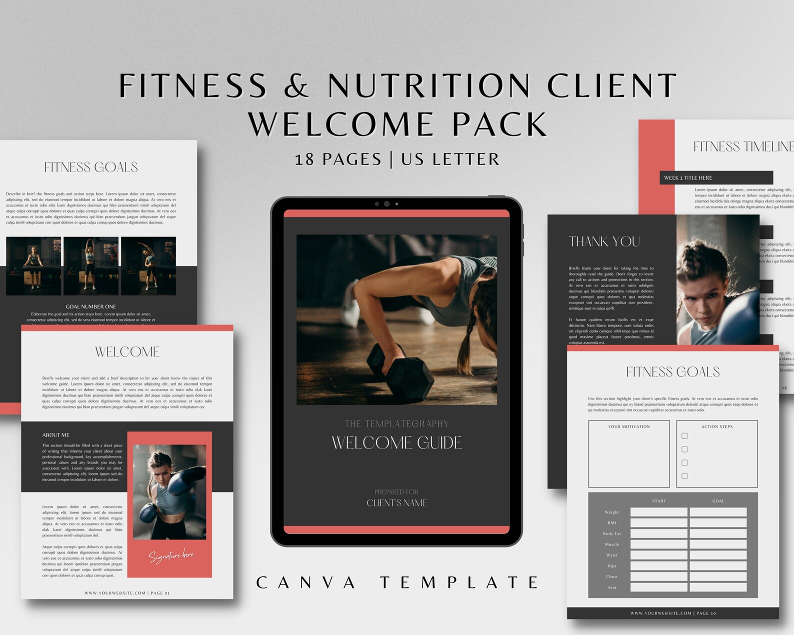 Fitness & Nutrition Client Welcome Pack Template Client - Etsy