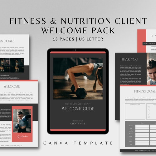 Fitness & Nutrition Client Welcome Pack Template Client - Etsy