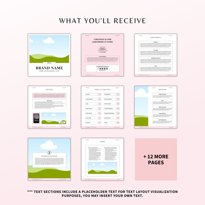Product Instruction Manual Template | User Manual Template | User Guide ...
