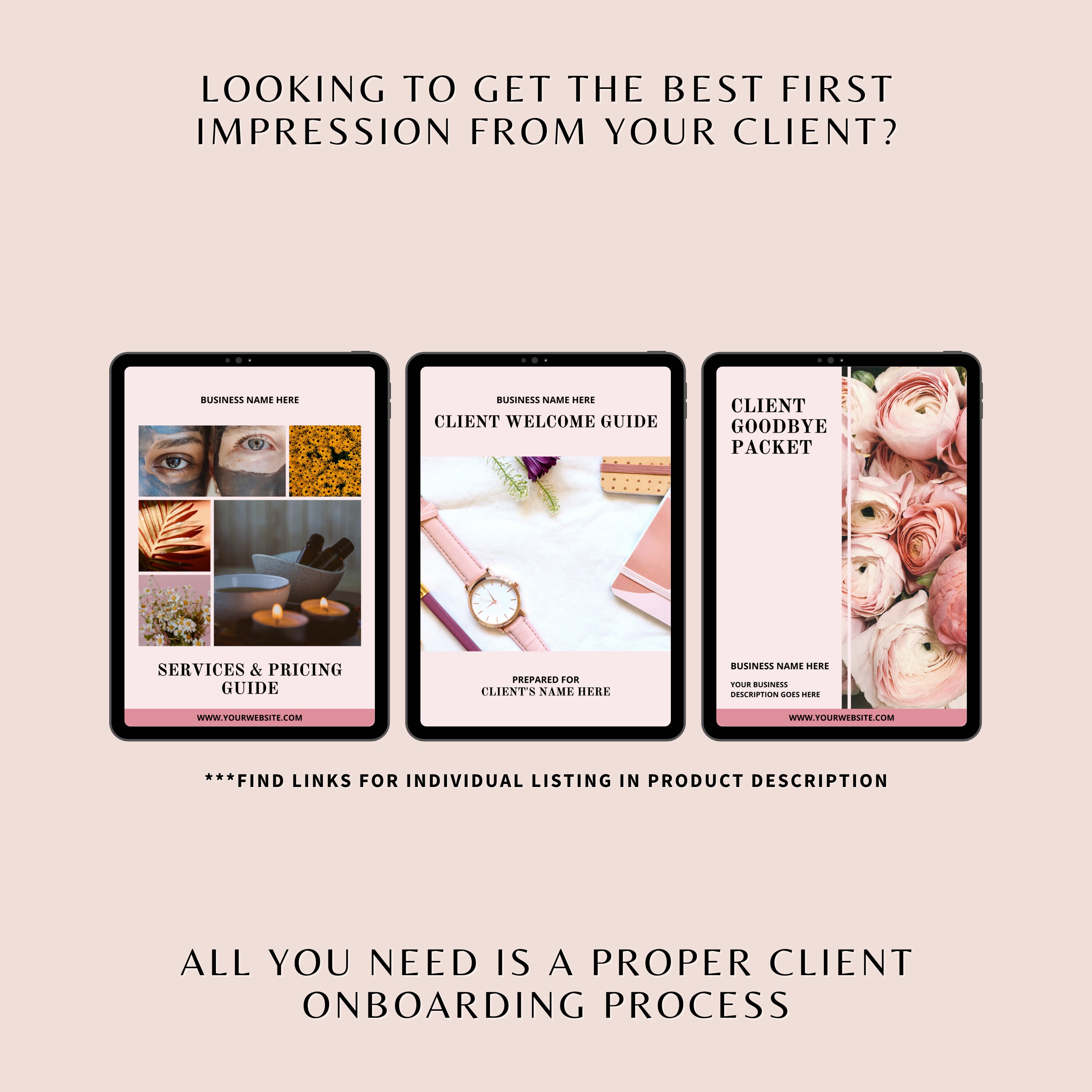 Client Onboarding Template Bundle Client Welcome Guide Template ...